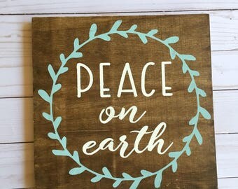 Peace on earth sign | Etsy