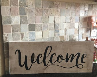 Rustic welcome sign | Etsy
