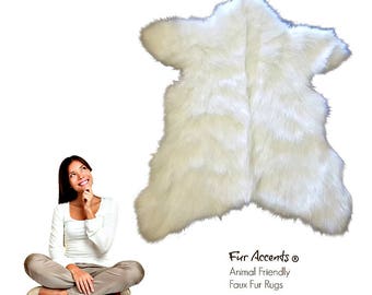 Hand Made BEAR SKIN RUG with Head Faux Fur Taxidermy