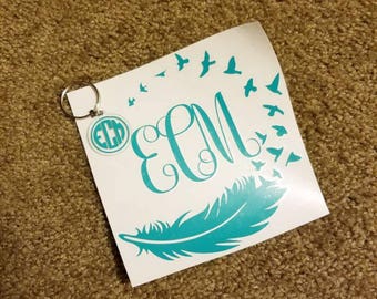 Feather decal | Etsy