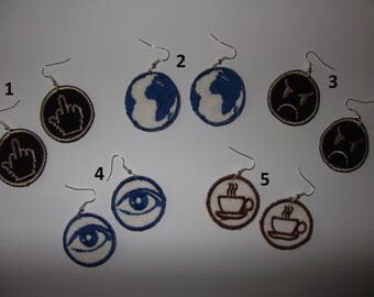 Funky earrings | Etsy