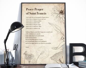 St francis prayer | Etsy