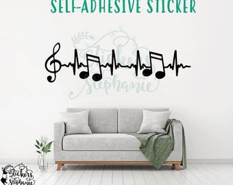 Music notes decal | Etsy
