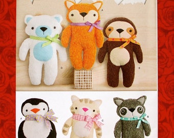 Simplicity Sewing Pattern 8044 Teddy Bear Bunny Rabbit Dog