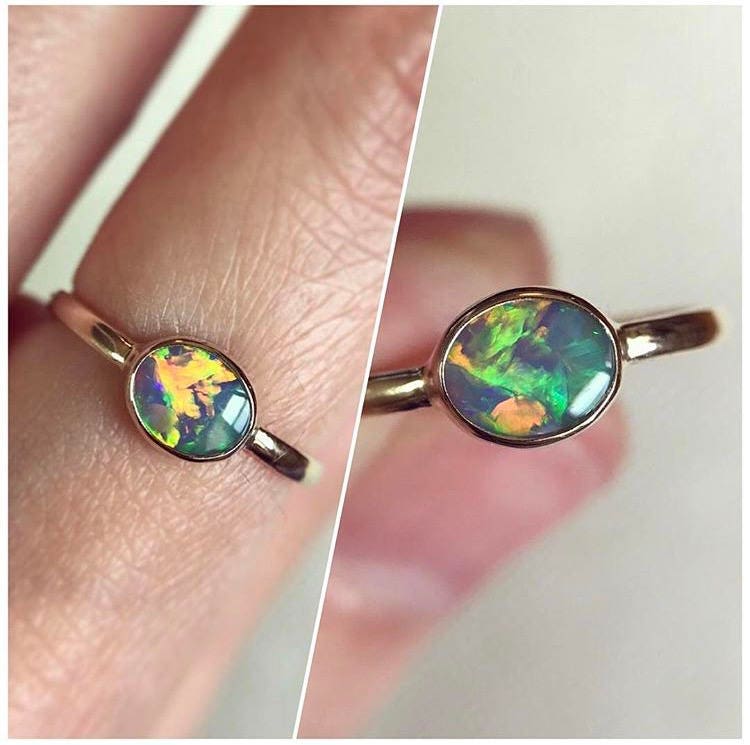 Australian Opal Taylor rings Sterling silver Opal