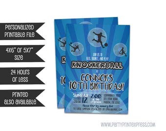Printable Jump Birthday Invitation Trampoline Park Party