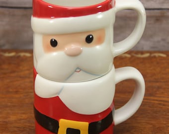 Vintage santa mugs | Etsy