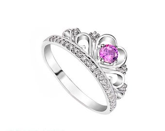 Princess crown ring | Etsy