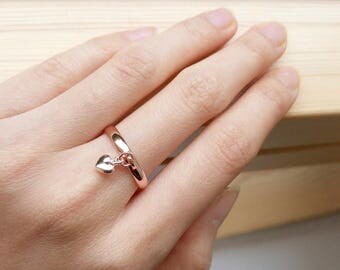 Dangle charm ring | Etsy