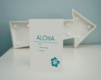 Aloha birthday card | Etsy