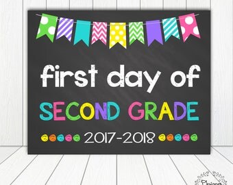 Second grade sign | Etsy