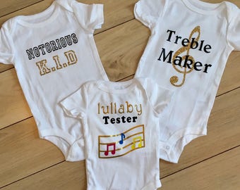 Music baby clothes | Etsy