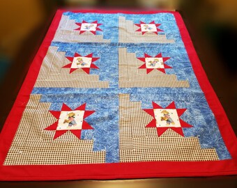 Cowboy baby quilt | Etsy