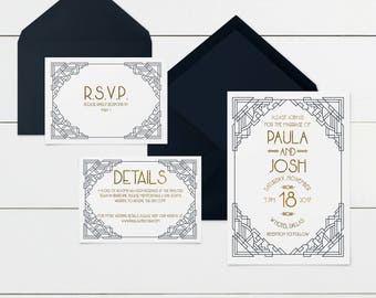 1920s invitations | Etsy