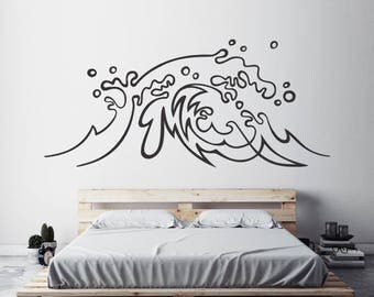 Wave wall decal | Etsy