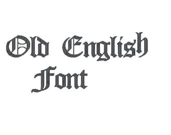 Old english font | Etsy