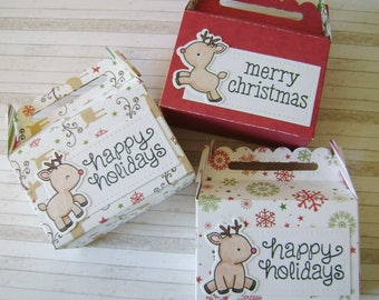 Digital Printable Christmas Matchbox Treat Box Home for the