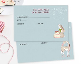 Holiday recipe cards | Etsy