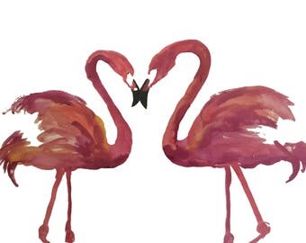Flamingo heart | Etsy