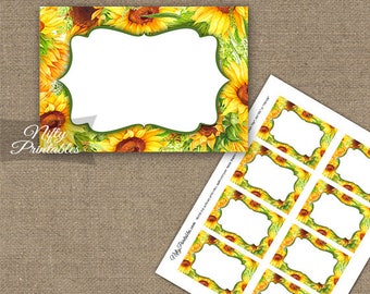 Sunflower labels | Etsy