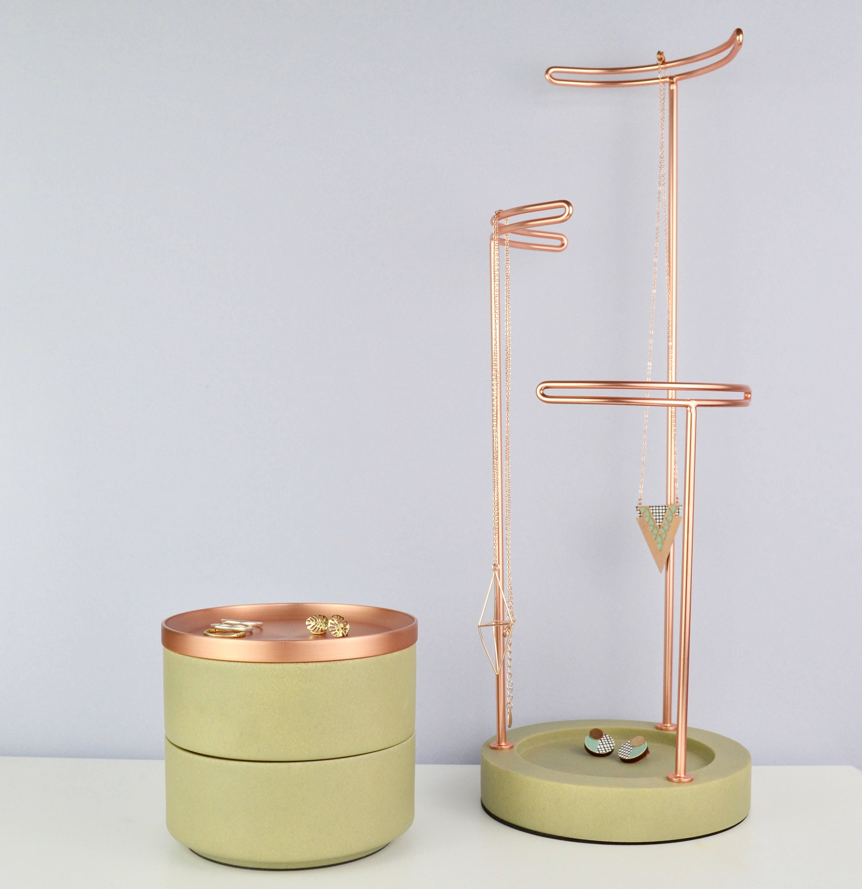 Copper jewellery stand jewelry holder Jewellery Box