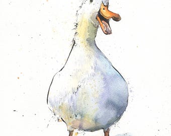 Laughing Duck Animal Photography Modern Art Portrait Fine