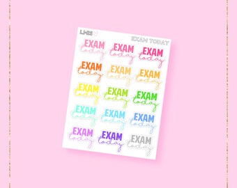 Exam Planner Stickers Class Stickers School Word Outline