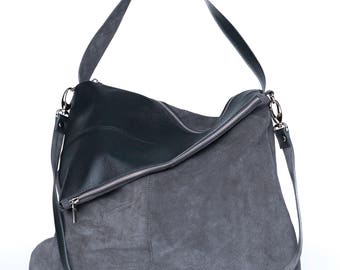 Suede leather bag | Etsy