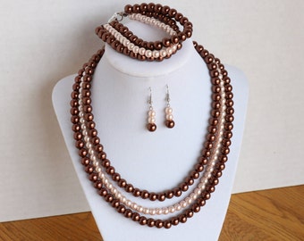 3 strand necklace | Etsy