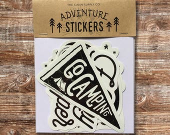 Camping stickers | Etsy