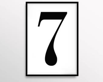 Number 7 | Etsy