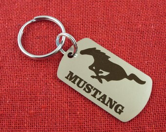 Mustang keychain | Etsy
