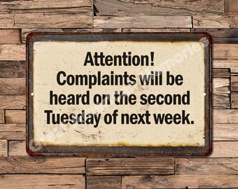 Complaint signs | Etsy