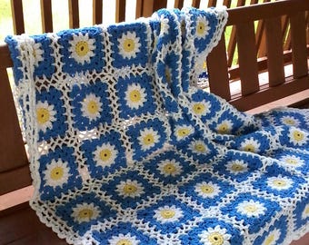 Daisy afghan | Etsy