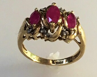 Vintage ruby ring | Etsy