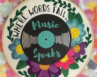 Embroidered quote | Etsy