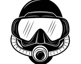 Scuba mask svg | Etsy