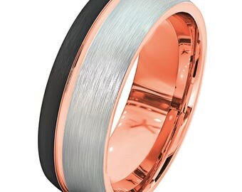 Mens rose gold rings | Etsy