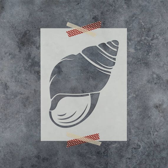 Seashell Stencil Reusable DIY Craft Stencils of a Seashell