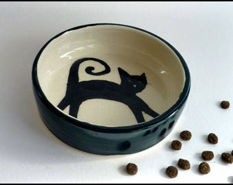 Ceramic cat bowl | Etsy
