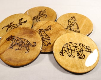 Animal coasters | Etsy