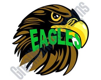 Eagle mascot svg | Etsy