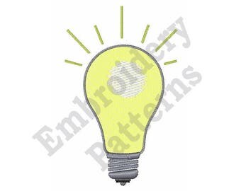 Light Bulb Idea Applique Embroidery Design