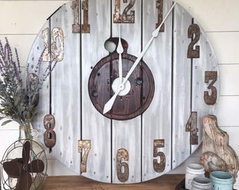 Spool clock | Etsy