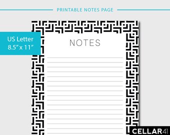 Notes Planner Pages Printable Notebook Pages Meeting Notes