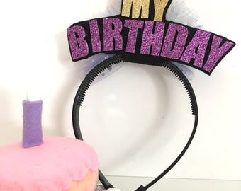 Birthday headbands | Etsy