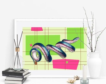 Snake art | Etsy