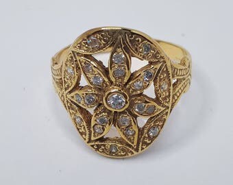 Gold ring vintage | Etsy