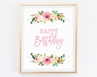 Happy birthday sign | Etsy