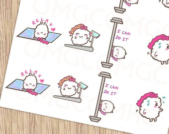 Workout stickers | Etsy